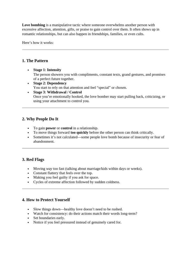 Love Bombing Is A Manipulative Tactic Where Someone Overwhelms Another ...