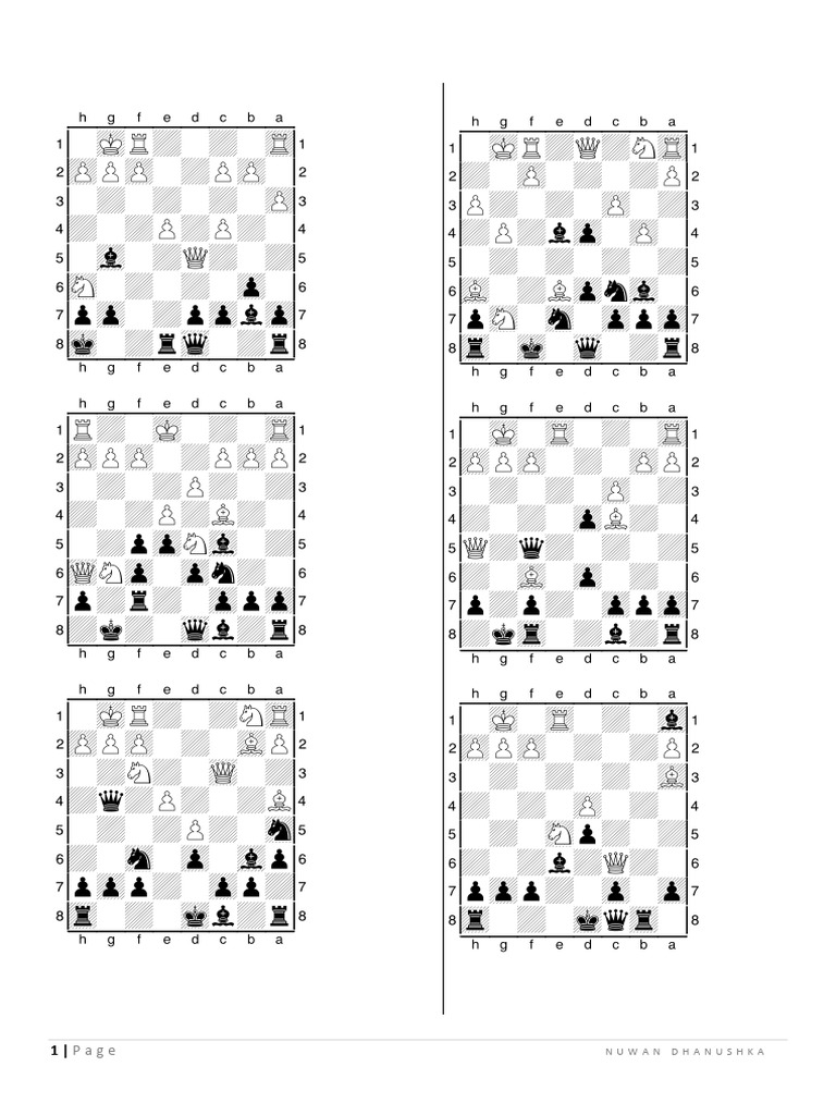 Chess Puzzles: Mate in 2 Moves | PDF