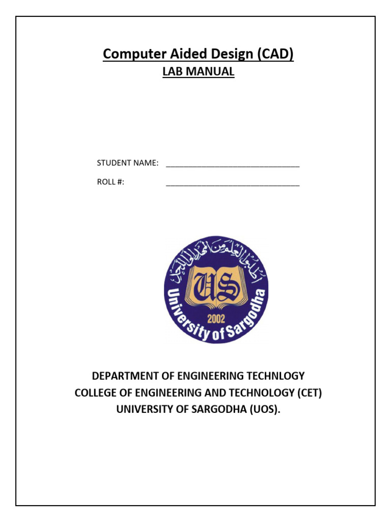 CAD Manual For Students UOS. UOS CAD/CAM | PDF | Computer Aided Design ...