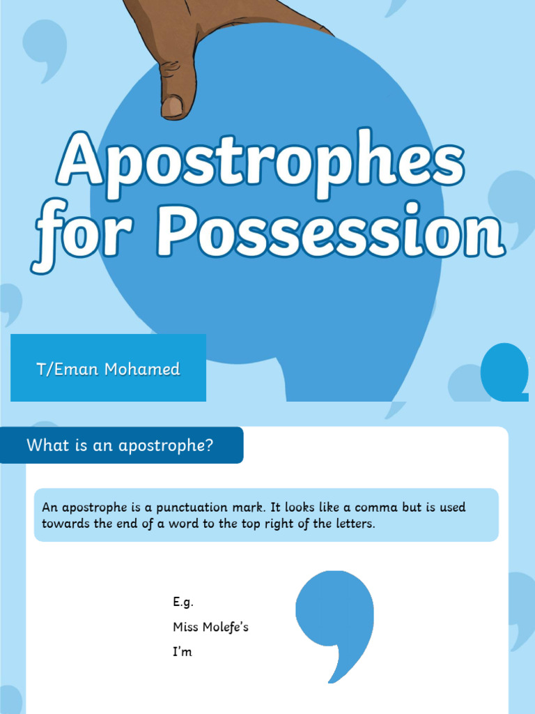 Apostrophes For Possession Powerpoint | PDF