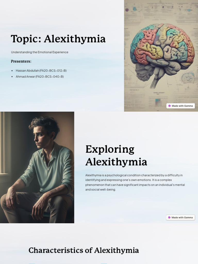 Causes and Impact of Alexithymia | PDF | Mental Health | Psychology