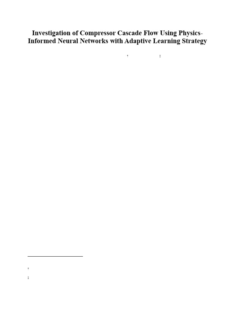 Compressor Cascade Flow Using PINN | PDF | Computational Fluid Dynamics | Fluid Dynamics