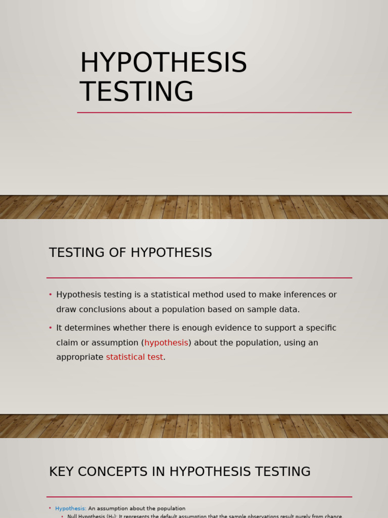 Understanding Hypothesis Testing Basics | PDF | Type I And Type Ii ...
