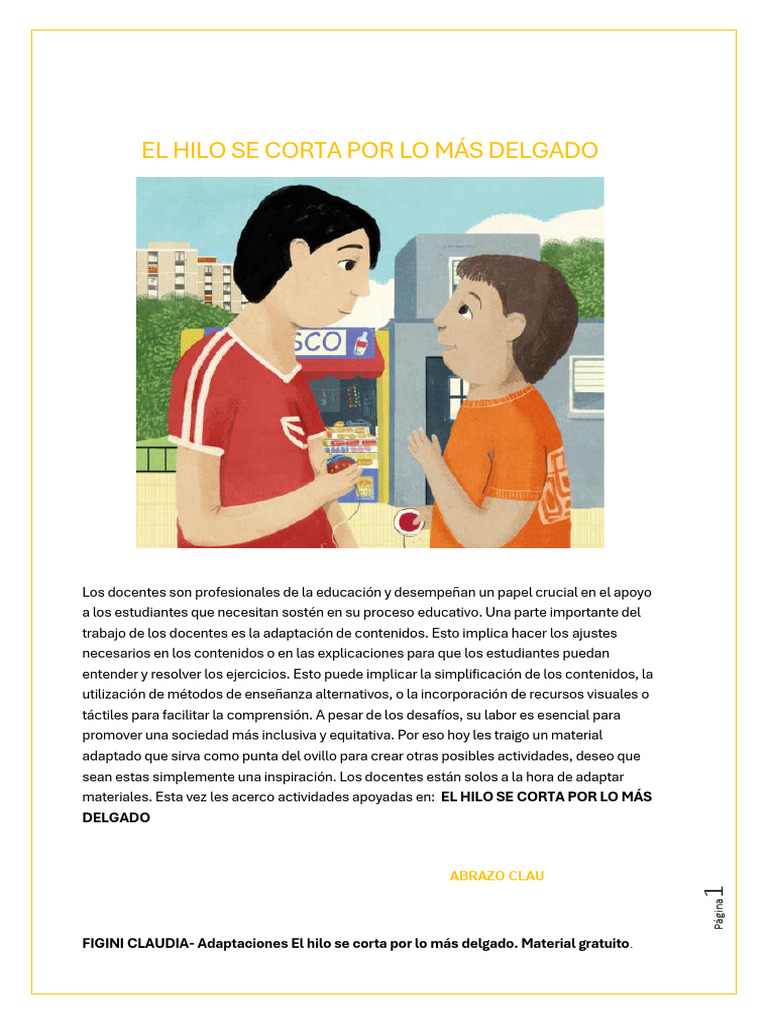 El Hilo Se Corta Por Lo Más Delgado | PDF | Enseñando