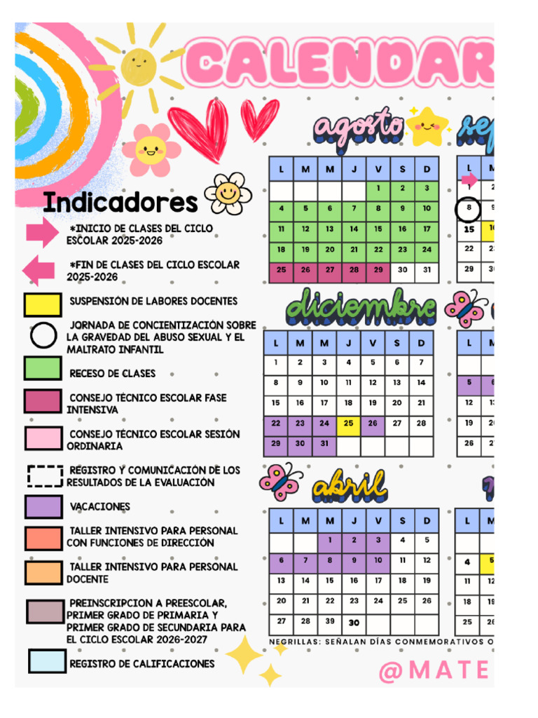 Calendario Escolar 2025-2026 | PDF