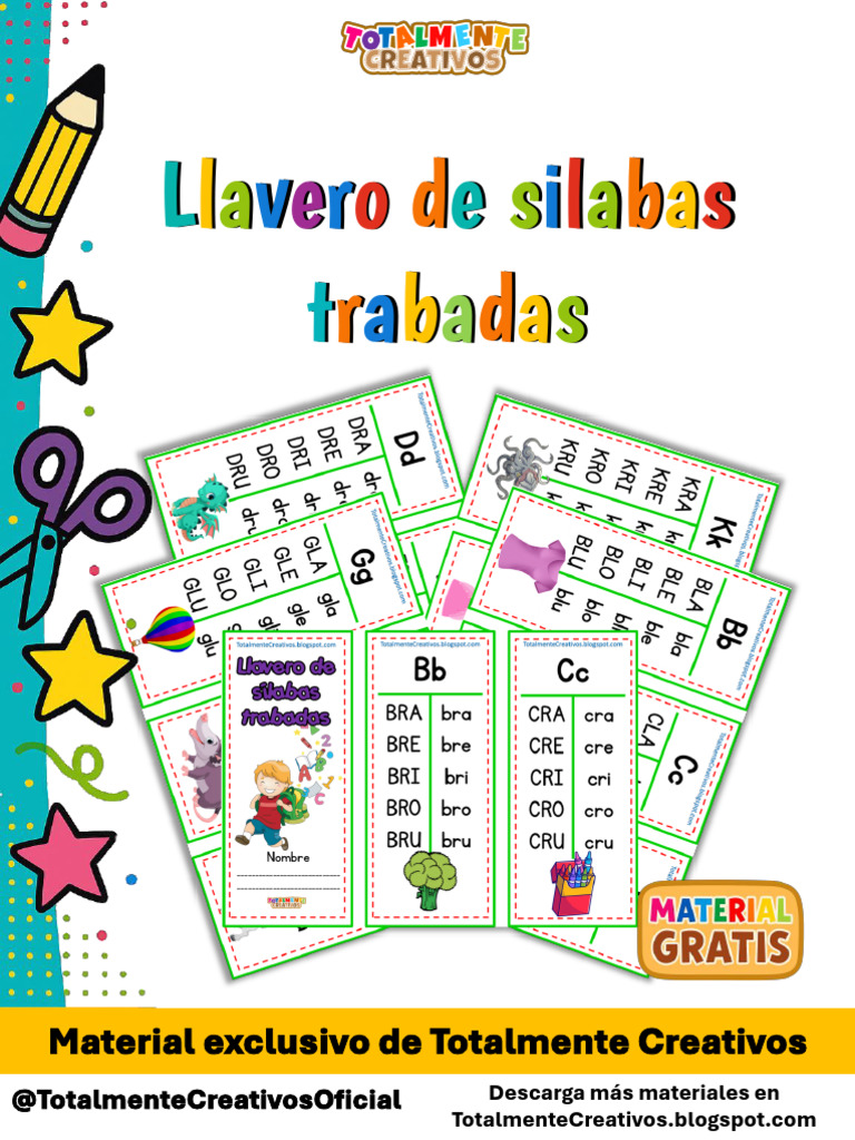 Llavero de Sílabas Trabadas 2025 | PDF
