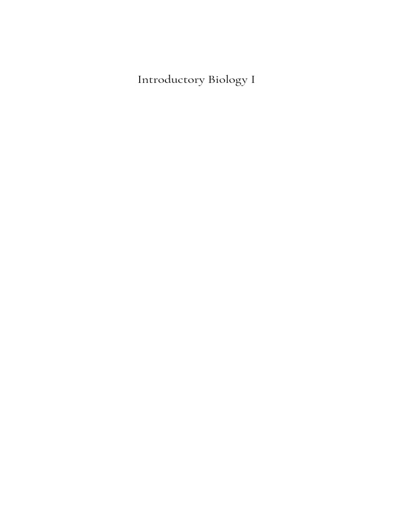 Introductory Biology | PDF | Mitosis | Cell Cycle