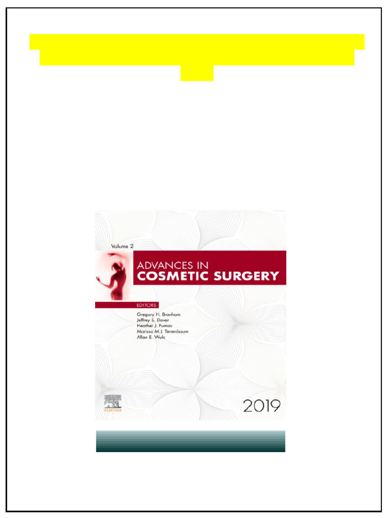 Advances in Cosmetic Surgery (Volume 2) - 2019 2019 Edition Edition ...