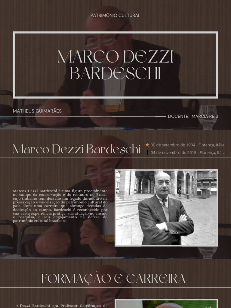 Legado de Marco Dezzi Bardeschi | PDF | Herança cultural | Milão