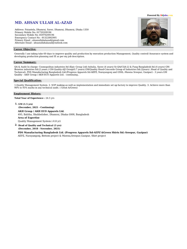 Md. Ahsan Ullah Al-Azad | PDF | Evaluation Methods | Evaluation