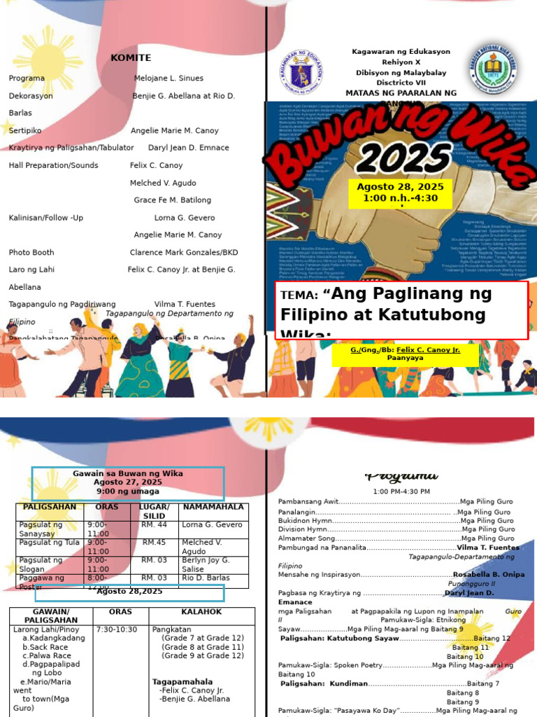 PROGRAM - Buwan NG Wika-Pinal | PDF