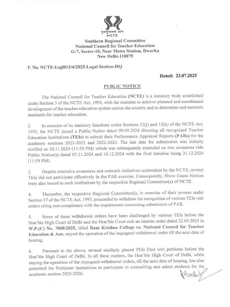 Public Notice SRC List All | PDF