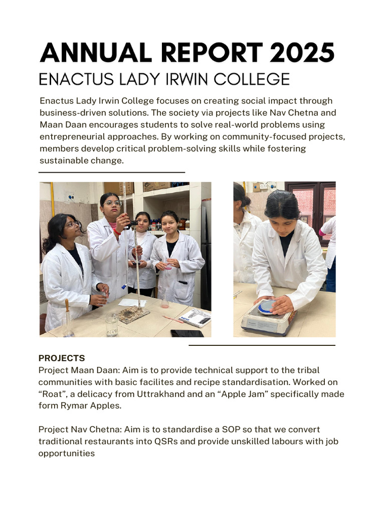 Enactus Projects for Social Impact | PDF