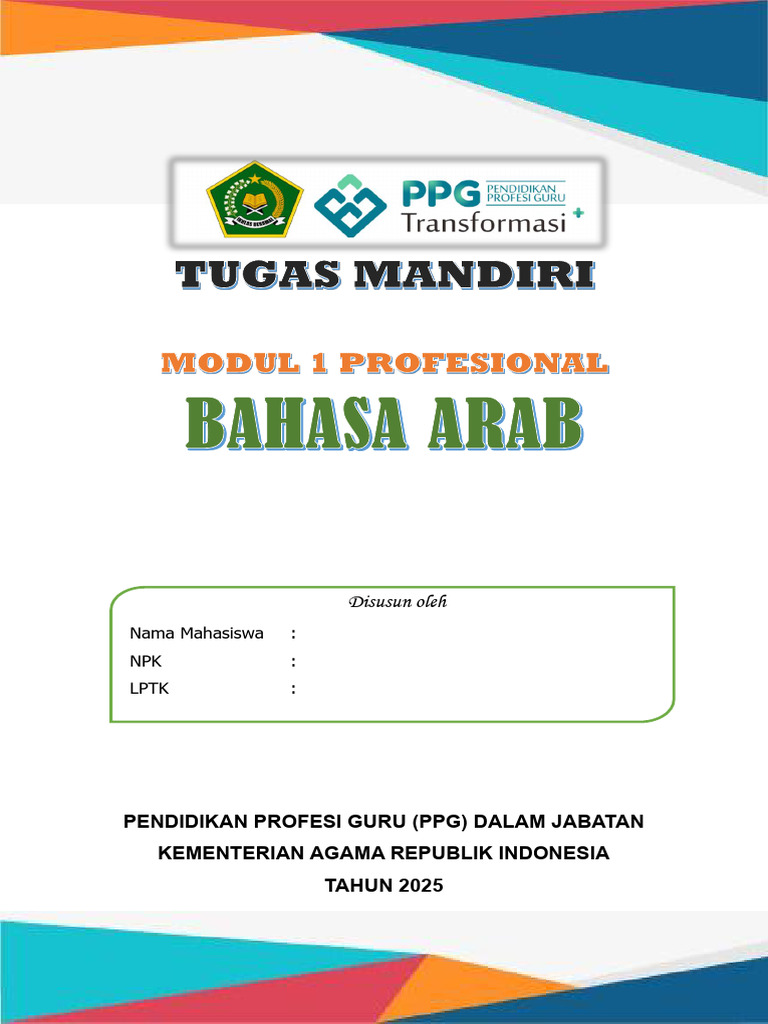 Tugas Mandiri Modul 1 Profesional - Bahasa Arab | PDF