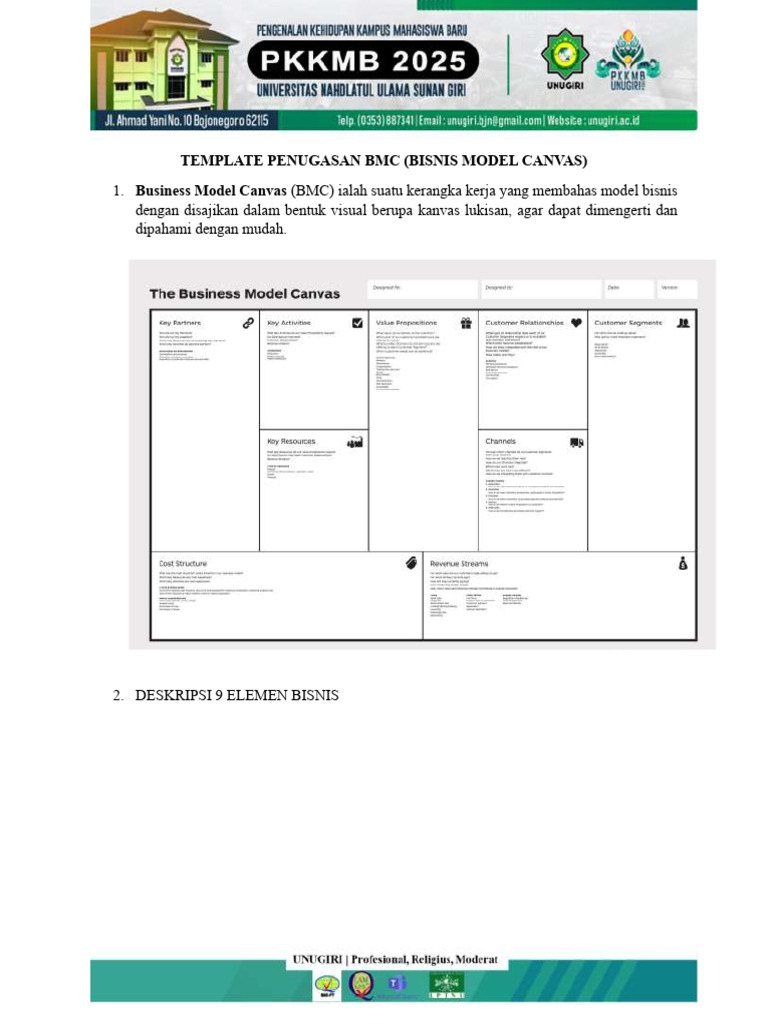 Template Penugasan BMC | PDF