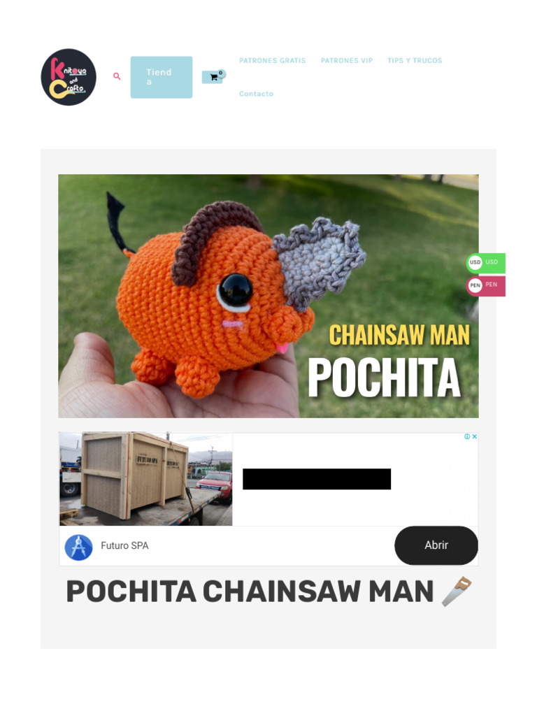 Pochita Chainsaw Man | PDF | Amigurumi