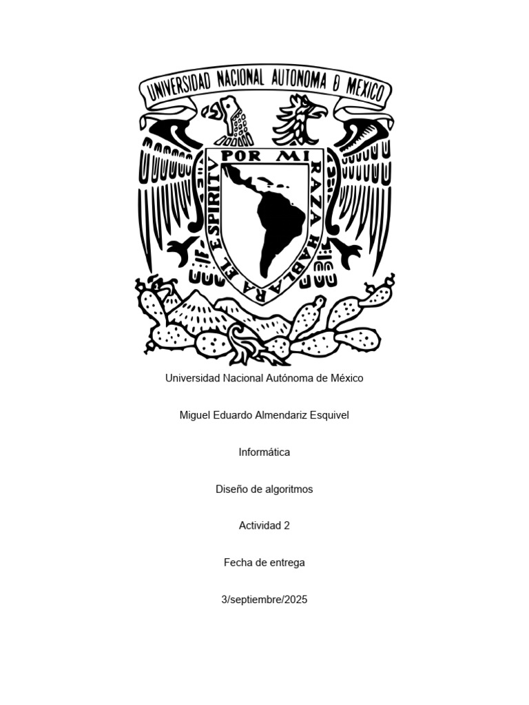 Almendariz-Esquivel Miguel-Eduardo U1 Act2 | PDF | Algoritmos ...