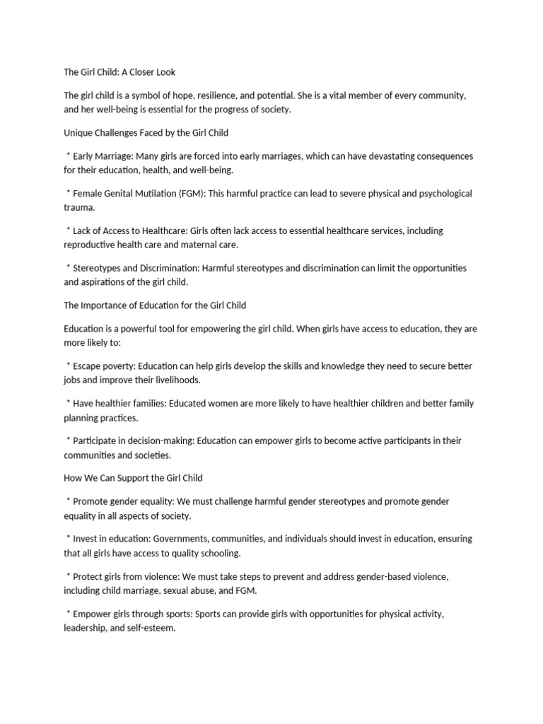 The Girl Child 2-WPS Office | PDF