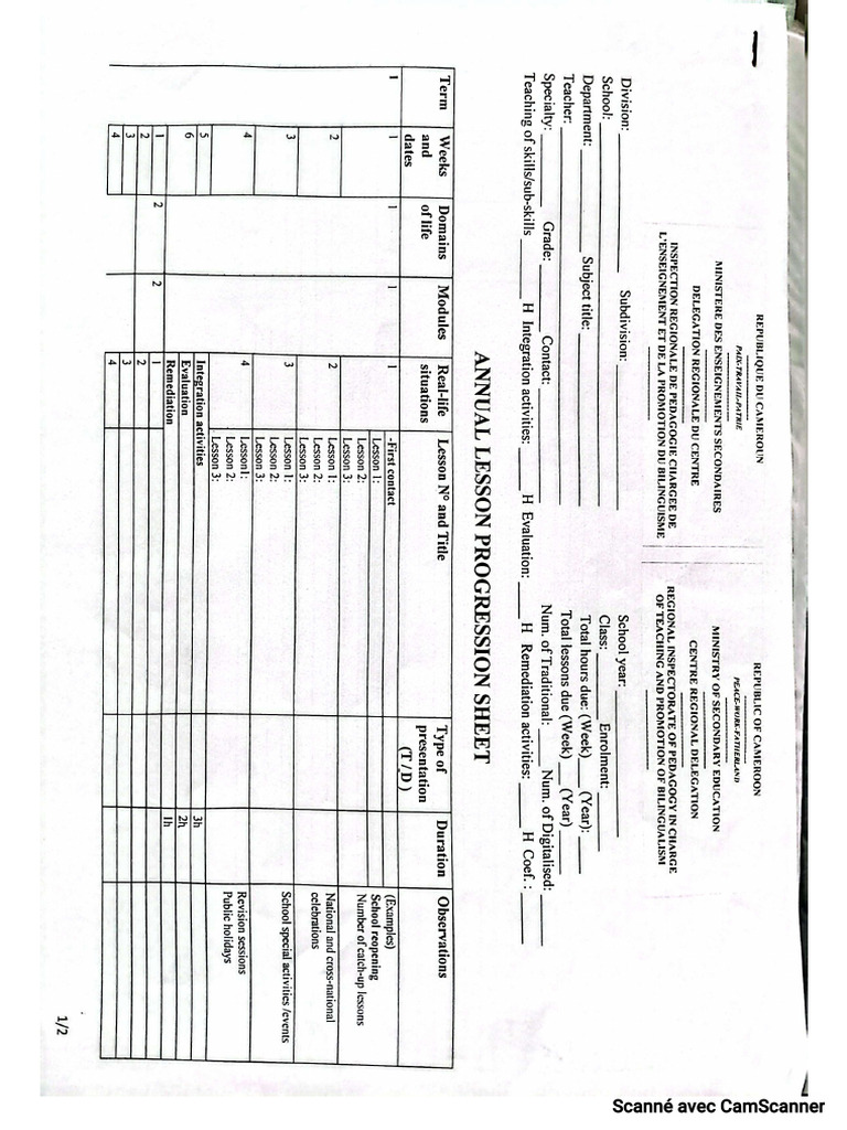 Progression Sheet | PDF