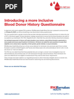 Blood Donor History Questionnaire v4.0 | PDF | Blood Donation | Public ...