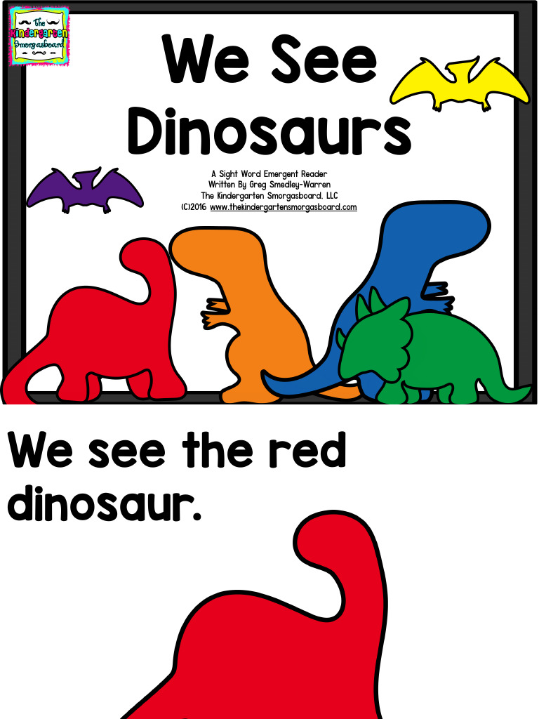 Sight Word Reader: We See Dinosaurs | PDF | Digital Millennium ...