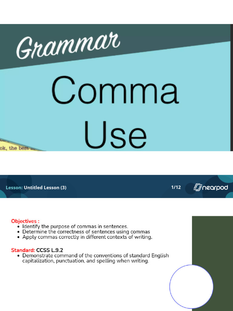 Commas | PDF