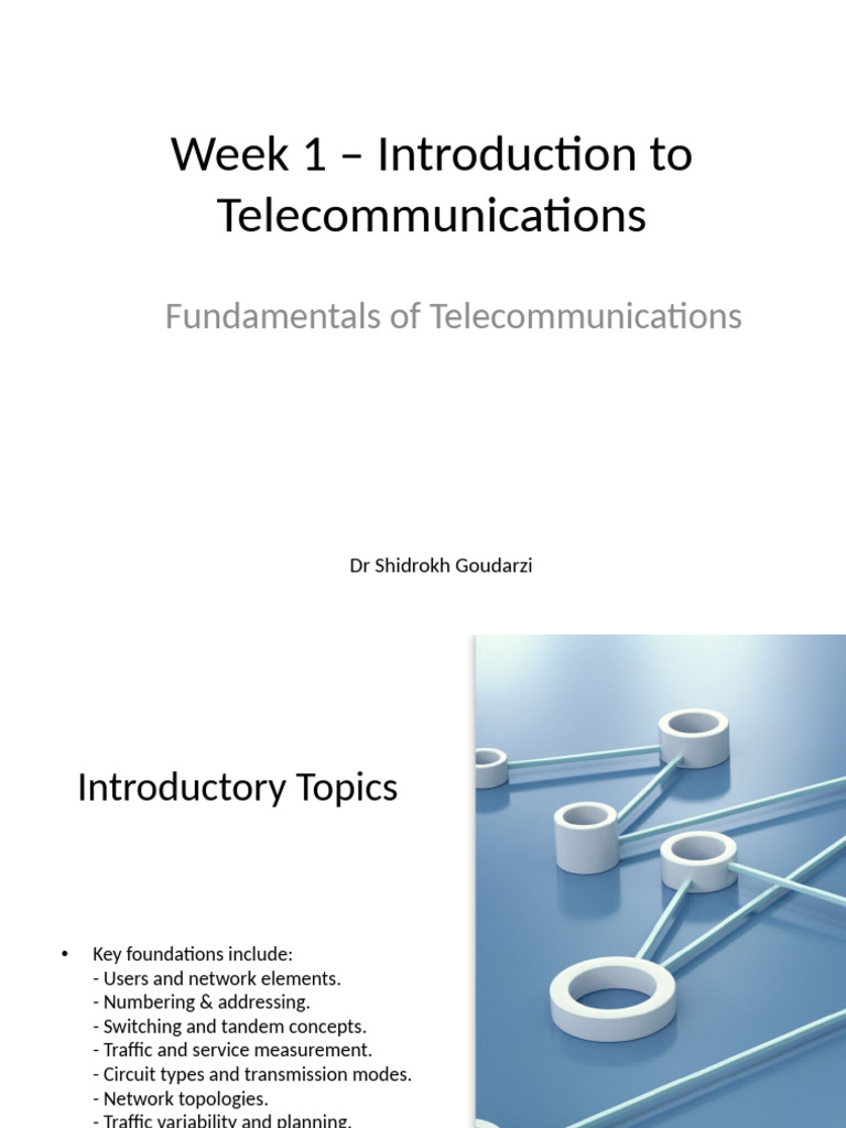Telecommunications Fundamentals Overview | PDF | Transmission Medium ...
