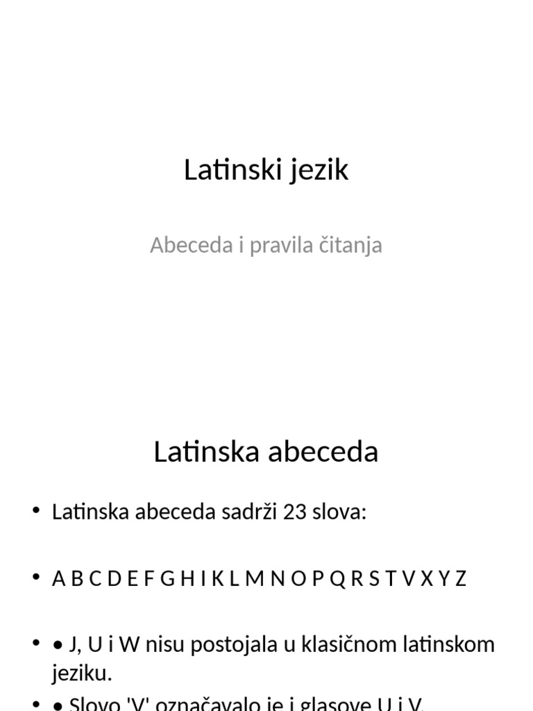 Latinski Abeceda Citanje | PDF