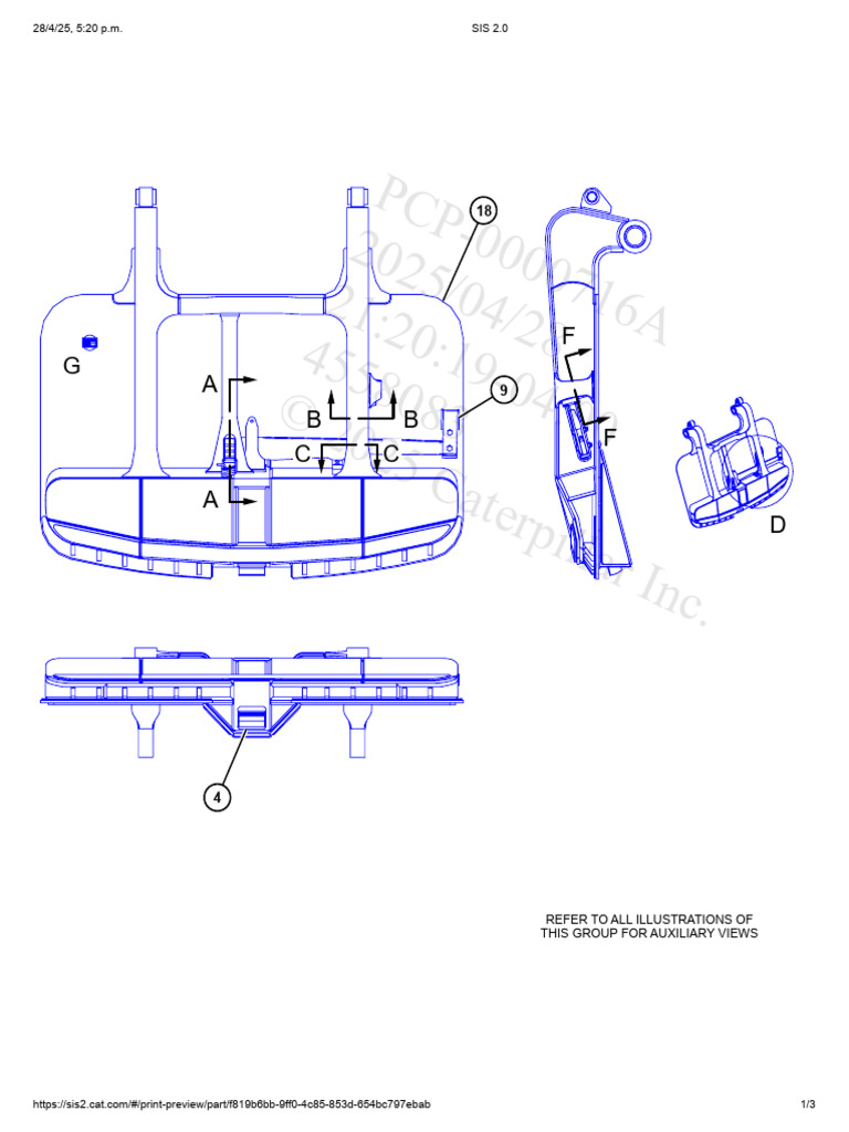449-4598 PIN RETAINER ASSY BALDE (Donde Se Usa) | PDF