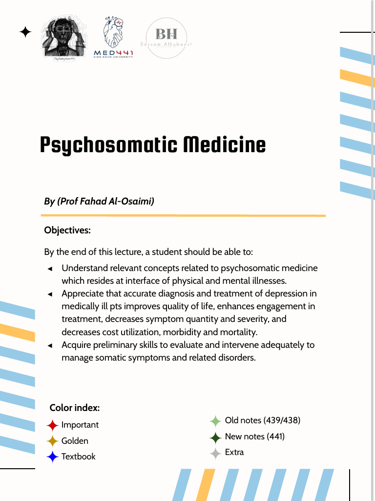 Understanding Psychosomatic Medicine | PDF | Major Depressive Disorder ...