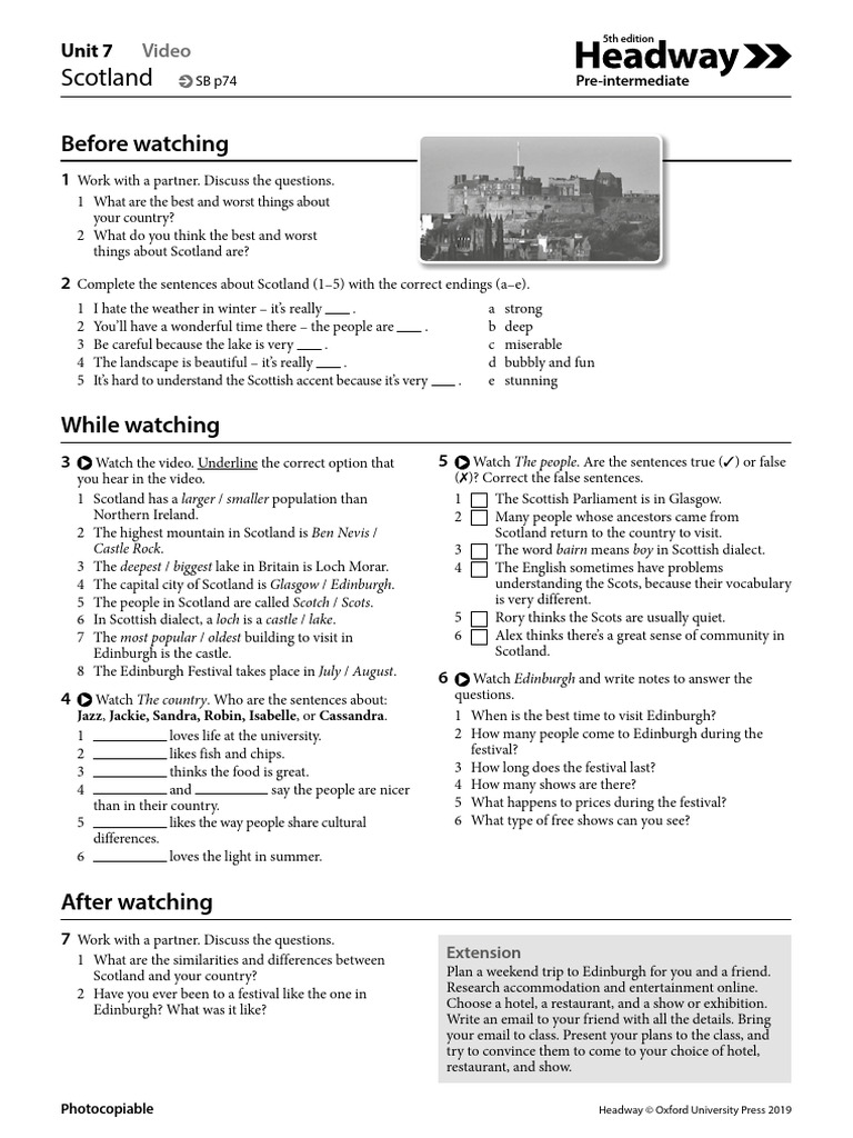 Exploring Scotland: Video Lesson Plan | PDF | Scotland | Edinburgh