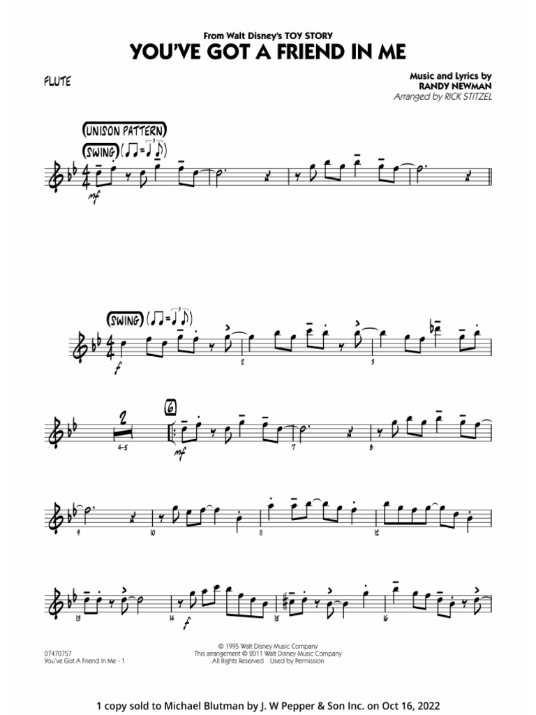 17 You - Ve Got A Friend - FLUTE | PDF