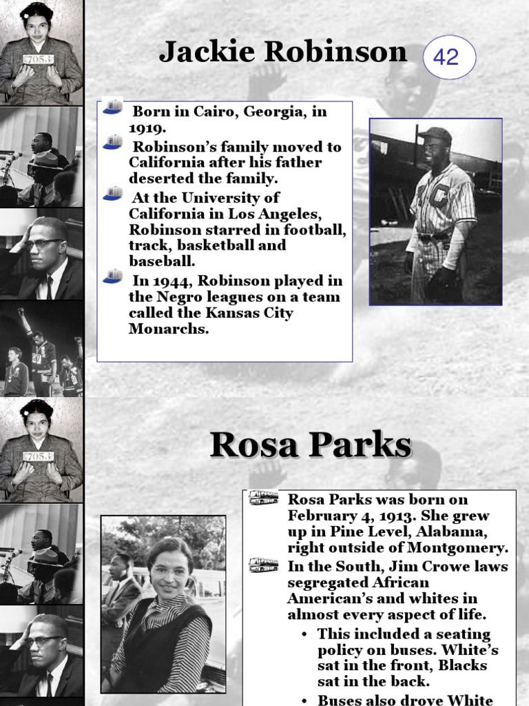 Jackie Robinson: Born in Cairo, Georgia, in | PDF | Malcolm X | African ...
