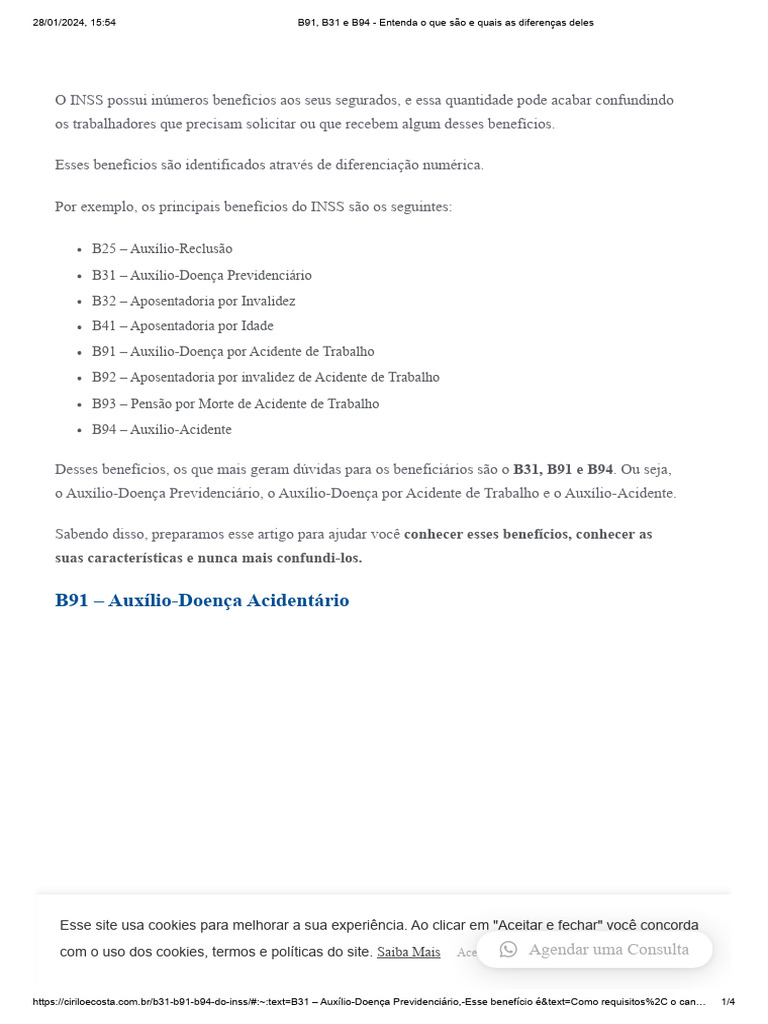 B91, B31 e B94 - Entenda o Que São e Quais as Diferenças Deles | PDF