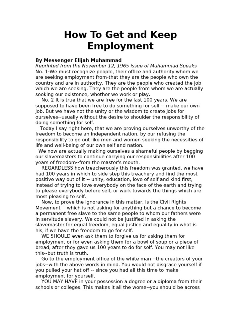 Employment Success Strategies | PDF | Employment