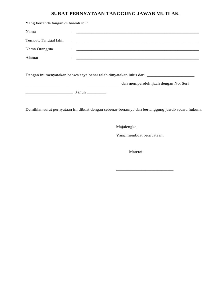 Contoh SKPI Ijazah SMA | PDF