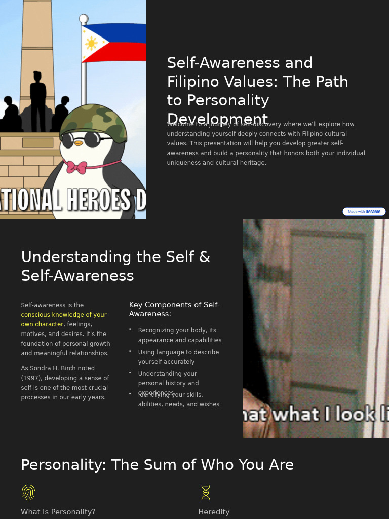 Self Awareness and Filipino Values The Path To Personality Development ...