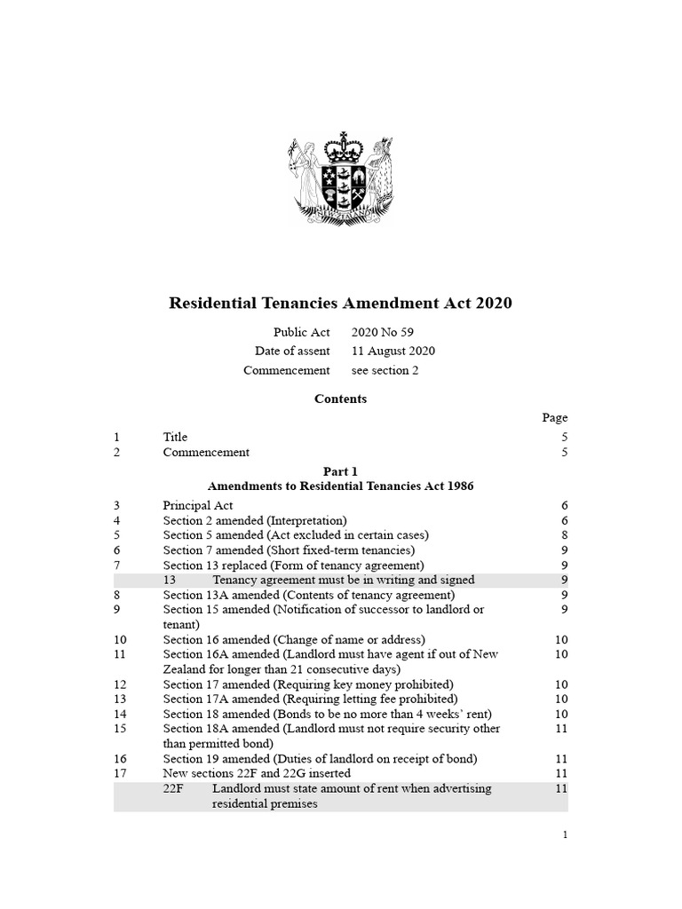 Residential Tenancies Act Amendments 2020 | PDF | Leasehold Estate | Lease