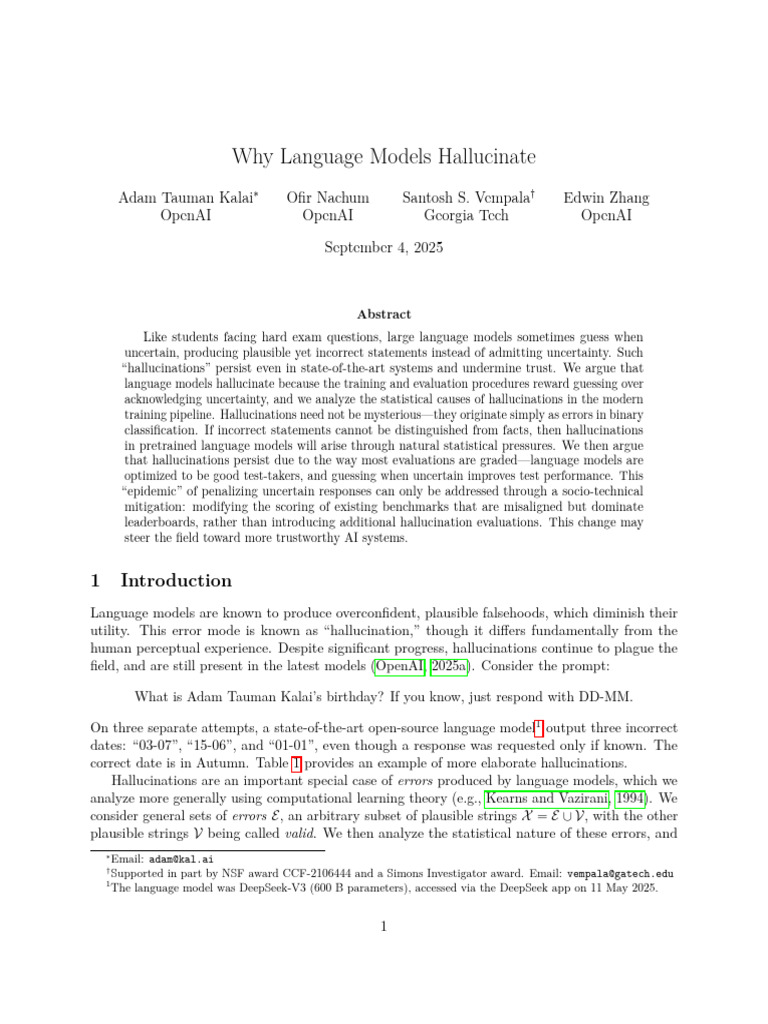 Understanding Language Model Hallucinations | PDF | Learning ...