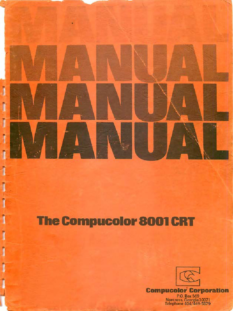 Compucolor 8001 Manual | PDF | Parameter (Computer Programming) | Arithmetic
