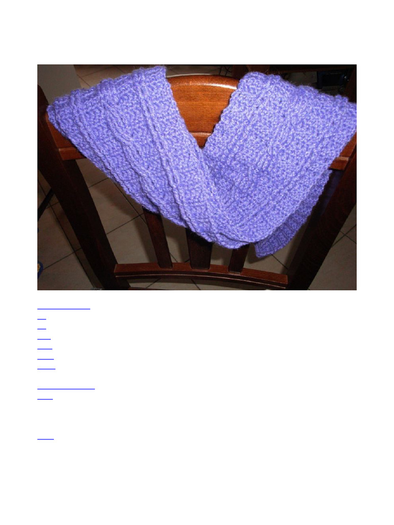 Cable Cross Scarf Crochet Pattern | PDF
