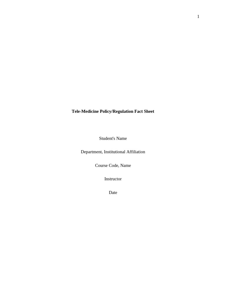 Assignment - Policy Regulation Fact Sheet | PDF | Medicare (United ...