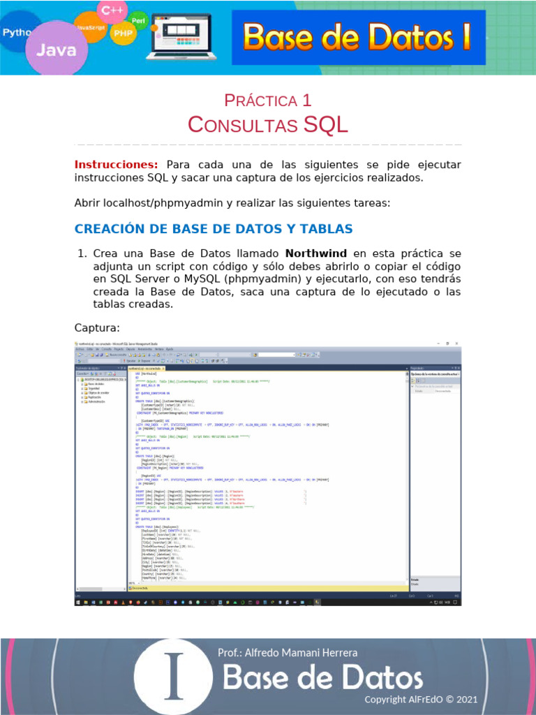 Consultas SQL en Base de Datos Northwind | PDF | SQL | Software de ...