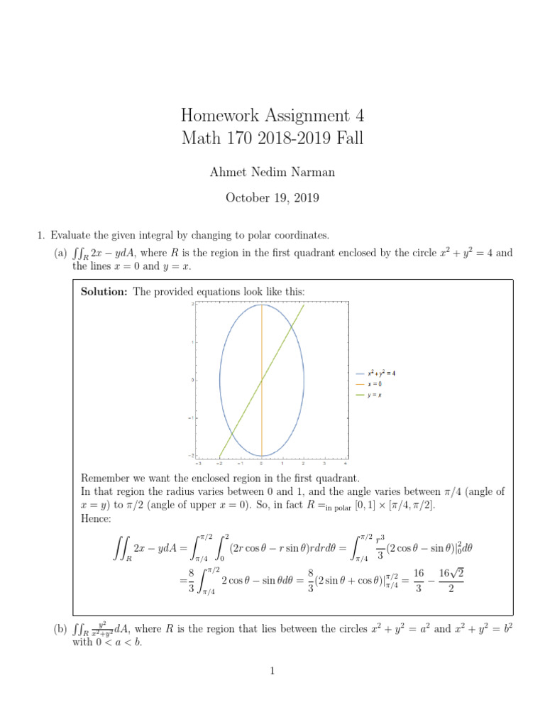 Homework 05 Solutions | PDF | Mathematics | Space