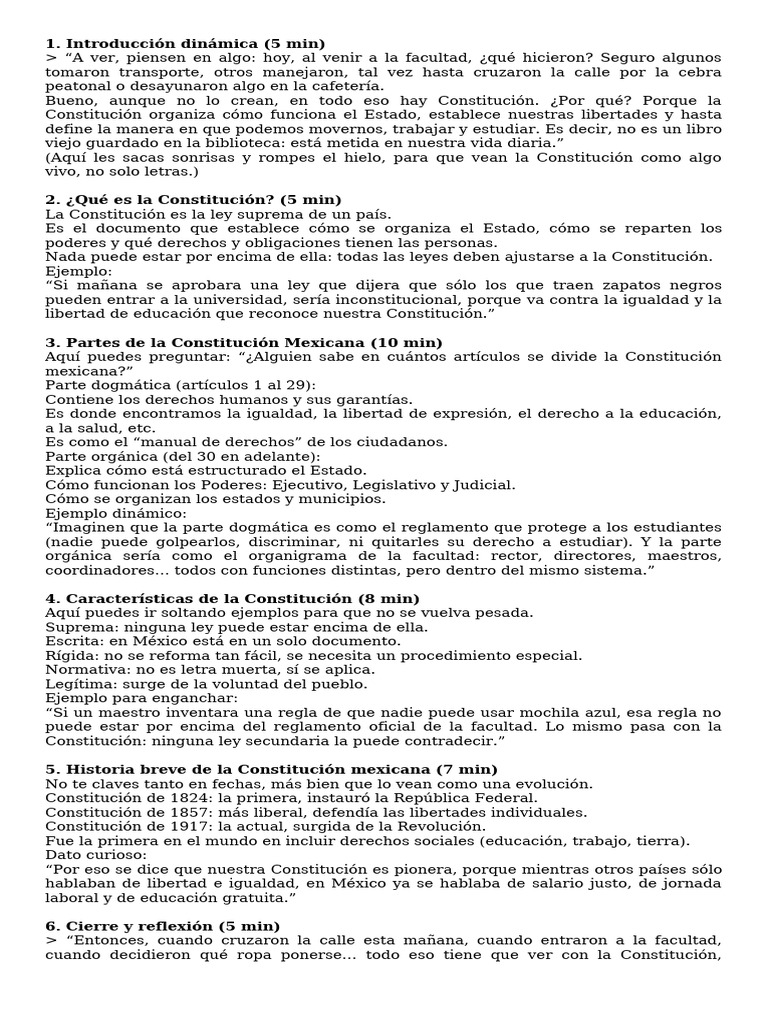 ¿Qué es la Constitución Mexicana? | PDF | Constitución | México