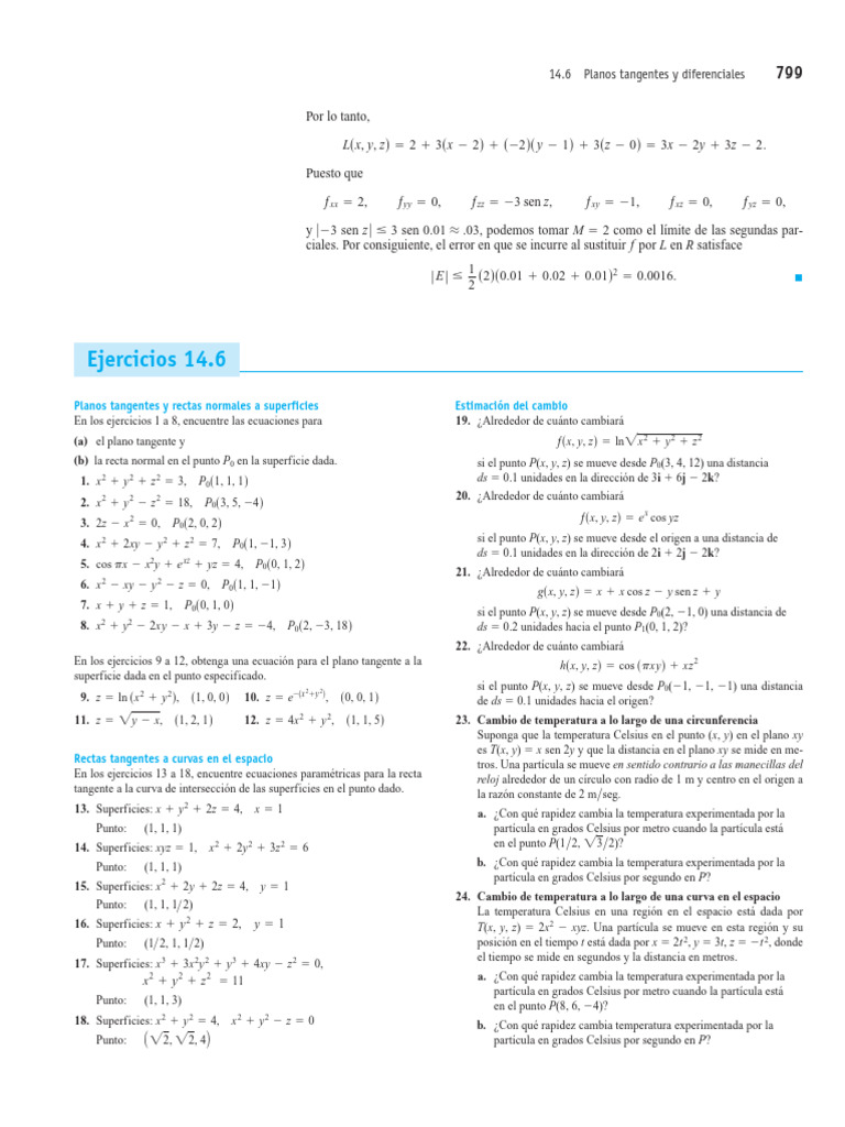 Ejercicios 14.6: S D S D S Ds D S D | PDF | Curva | Geometría analítica