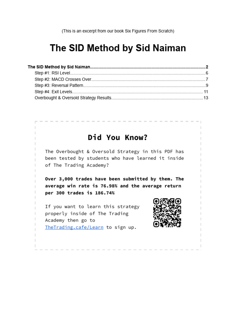 Overbought & Oversold Strategy by Sid Naiman (Strategy PDF | PDF ...