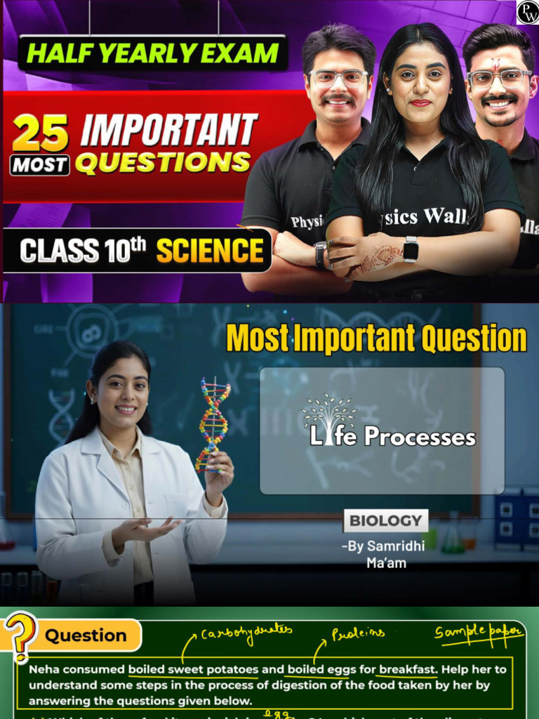 Biology - Most Important Questions Class 10 - Class Notes | PDF