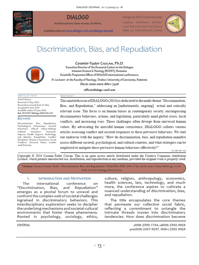 Discrimination, Bias, and | PDF | Social Stigma | Intersectionality