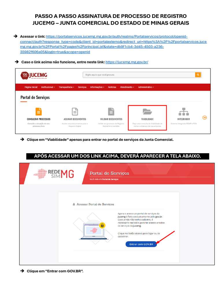 Tutorial - Assinatura Registro Digital - GOV.br - Versao Computador | PDF